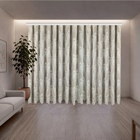 Voálová Luxusní vyšívaná záclona Versailles Cappuccino metráž Ervi 3634-18