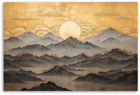 Gario Obraz na plátně Nádherná zlatá krajina v Japonsku Rozměry: 100 x 70 cm