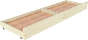 Benlemi Dvojitý úložný šuplík STORAGE pod postel na kolečkách Zvolte barvu: Béžová, Zvolte rozměr: 55x170 cm (pod postel o délce 180 cm), Zvolte variantu: Pro postel LUCKY, TULY, PLOTTY, CHALOUPKA