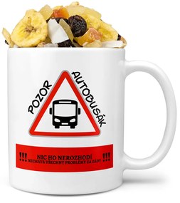 Hrnek Pozor, řidič autobusu! (Náplň hrníčku: Tropická směs)