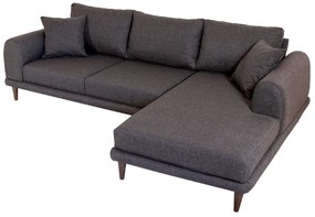 Hanah Home Čtyřmístná pohovka NERO antracitová pravá 250 cm