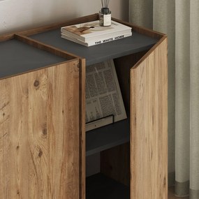 Komoda v dekoru borovice s dírou na kabely v přírodní barvě 180x80x45 cm Dorma – Kalune Design