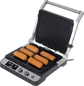 Adler AD 3059 stříbrná / Elektrický gril 2v1 / 3000 W / 1508 cm2