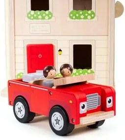 Bigjigs Toys Rozkládací domeček s příslušenstvím / od 18 měsíců
