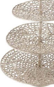Champagne dekorační 3-patrový etažér Coral Cake - Ø 45*60 cm