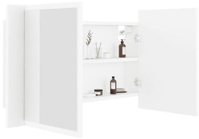 LED koupelnová skříňka se zrcadlem bílá 80 x 12 x 45 cm akryl