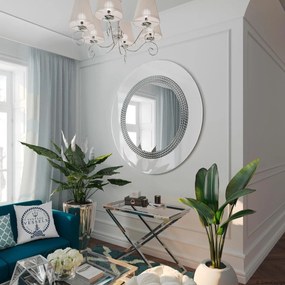 Zrcadlo Elegance White Rozměr: Ø 88 cm