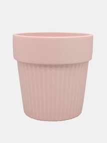 Sinsay - Keramický květináč s drážkováním - pastelová růžová