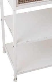Bílý antik kovový konzolový stůl se šuplíky Valio White - 75*38*84cm