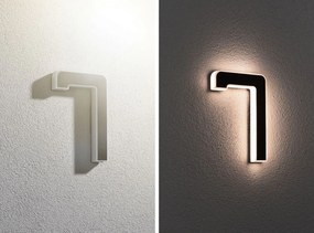 P 79848 Venkovní solární domovní číslo 7 IP44 3.000K 0,2W nabíjecí baterie výměnná - PAULMANN