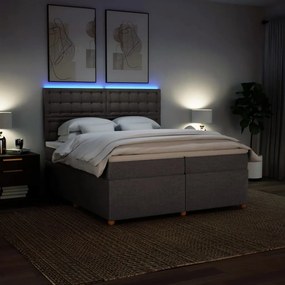 Box spring postel s matrací taupe 200x200 cm textil 3293705