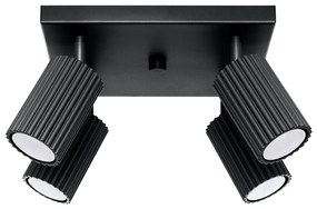 Sollux Lighting Stropní svítidlo KARBON 4 Černá