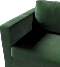 Potah na pohovku IKEA  Karlstad 3-místná, nerozkládací, dlouhý barva zelená látka lesklé, sametová