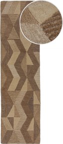 Flair Rugs, Běhoun Moda Asher Natural, 60x230, hnědá, chodba / předsíň