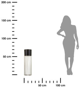 Kovový květináč LOFT 70x20 cm zlatá/černá