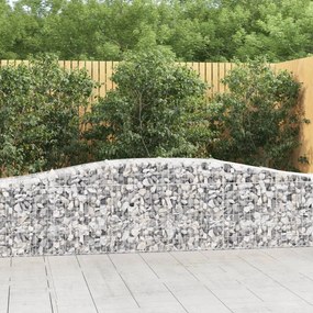 Klenuté gabionové koše 4 ks 400x50x80/100 cm pozinkované železo 3145945