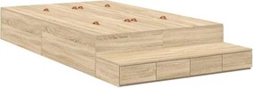 Rám postele s úložným prostorem se zásuvkou Sonoma dub 120 cm 3335687