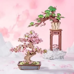 RoboTime 3D dřevěná skládačka Bonsaj sakura