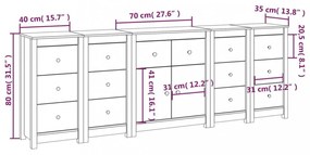 Komoda 230 cm Dekorhome Černá