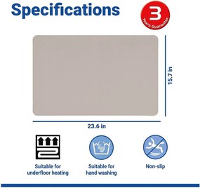 Béžová textilní koupelnová předložka 40x60 cm Ecru – Wenko