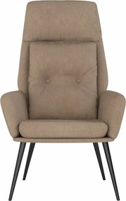 Relaxační křeslo taupe umělá broušená kůže 341280