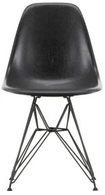 Eames Fiberglass Chair DSR černě lakovaná tmavě šedá Vitra