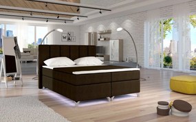 dvojlůžko boxspring BASILIO - Sawana 26 - 140x200cm - s LED