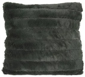 Polštář Stitched Bars Faux Fur PRESENT TIME 45 cm, černý polyester Present time PT3664