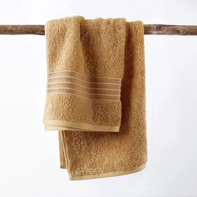 Goldea froté ručník / osuška kaya - hnědý 70 x 140 cm