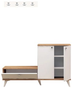 Designová předsíňová sestava Dally dub bílý