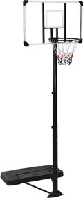 vidaXL Basketbalový koš s průhlednou deskou 256–361 cm polykarbonát [93650]