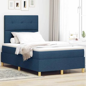 Postel s boxspringem s čelo Modrá 120 x 200 cm textil 3339615