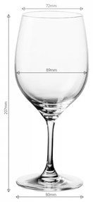 Lunasol - Poháry na červené víno 450 ml set 4 ks – Anno Glas Lunasol META Glass (322081)