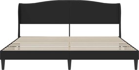 Rám postele s čelo Černá 180 x 200 cm Umělá kůže 3414689