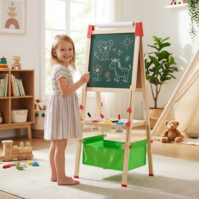 Costway Výškově nastavitelná kreslící tabule pro děti, oboustranný stojan