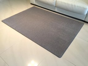 Vopi | Kusový šedý koberec Eton - 1 m2 s obšitím