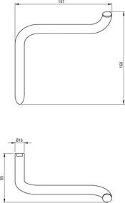 Deante Silia příslušenství, nástěnný držák na papír, chromová, ADI_0211