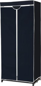 Costway Barevná šatní skříň látková s šatní tyčí – 75 × 50 × 170 cm, černý