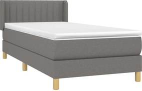 Box spring postel s matrací tmavě šedá 80 x 200 cm textil 3130386