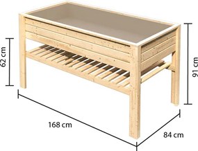 LANIT PLAST, s.r.o. vyvýšený záhon KARIBU HOCHBEET (83330) natur LG1995