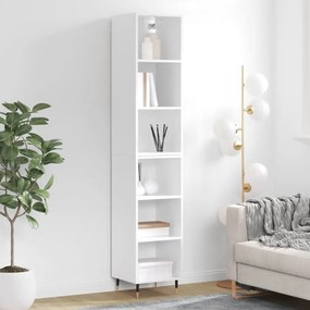 vidaXL Skříň highboard 34,5x32,5x180 cm kompozit [3189806] Barva: bílá s vysokým leskem