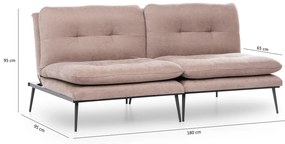 Hanah Home Dvoumístná rozkládací pohovka MARTIN světle hnědá