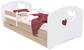 Dětská postel s úložným prostorem DESIGN 140x 70 cm L02 SRDCE