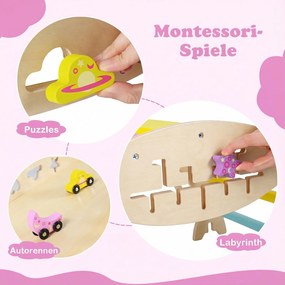 Costway Montessori lezecká sada dřevěný lezecký trojúhelník s obloukovou rampou