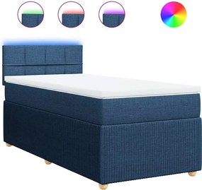 Box spring postel s matrací modrá 80x200 cm textil 3289589