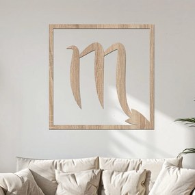 dřevo života Dřevěný obraz znamení zvěrokruhu ŠTÍRA Zvolte rozměr (cm): 80x80, Zvolte barvu dekoru: Dub Sonoma