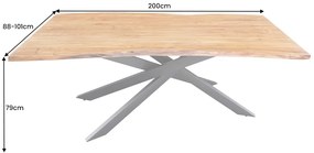 Designový jídelní stůl Massive 200 cm akácie, deska 35mm