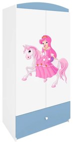 Dětská skříň Babydreams 90 cm princezna modrá