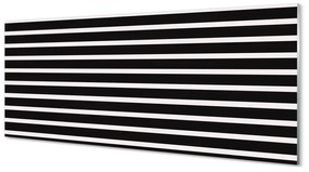 akrylový obraz Pravidelné černé pruhy 120x60 cm