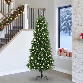 Vánoční stromeček s 300 LED diodami s stojanem Zelená 240 cm PE 3396351